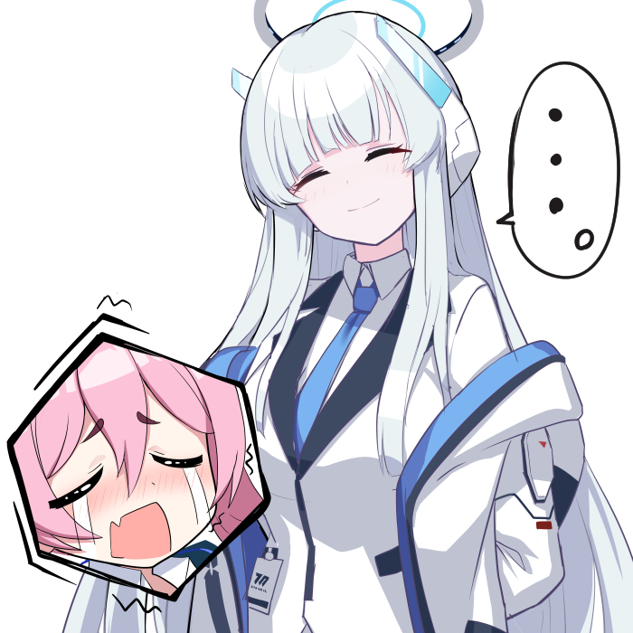 Safebooru - ... 2girls bangs blue archive blue necktie blush breasts ...