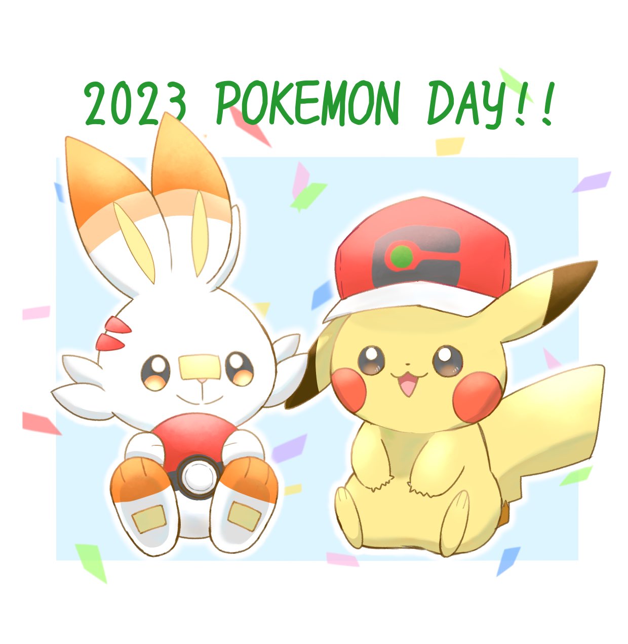 Safebooru - 2023 baseball cap closed mouth confetti hat highres holding ...