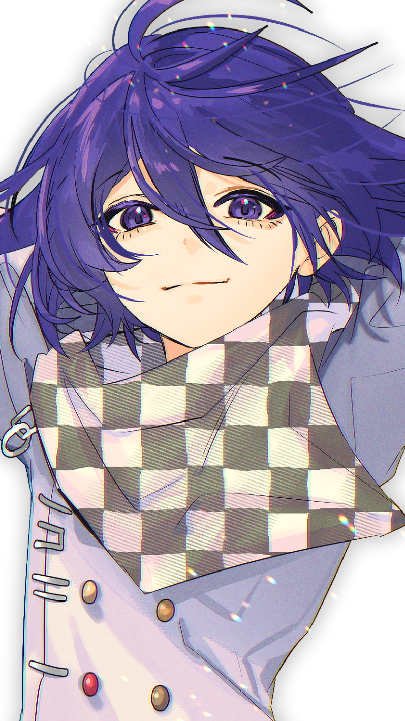 Safebooru - 1boy arms up bishounen buttons checkered clothes checkered ...