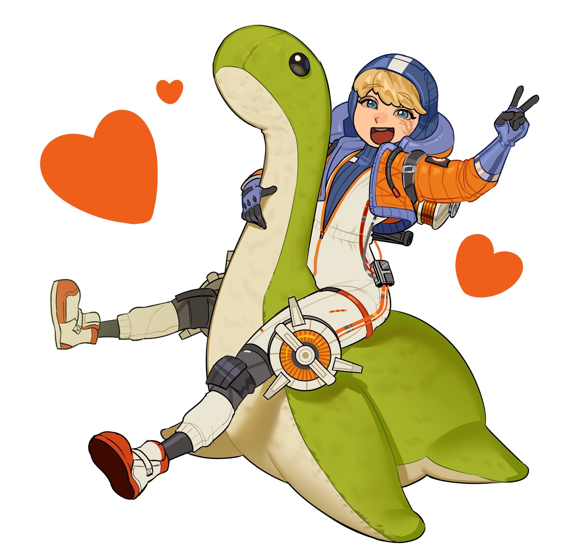 Safebooru - 1girl :d animification apex legends bangs blonde hair blue bodysuit blue eyes blue ...