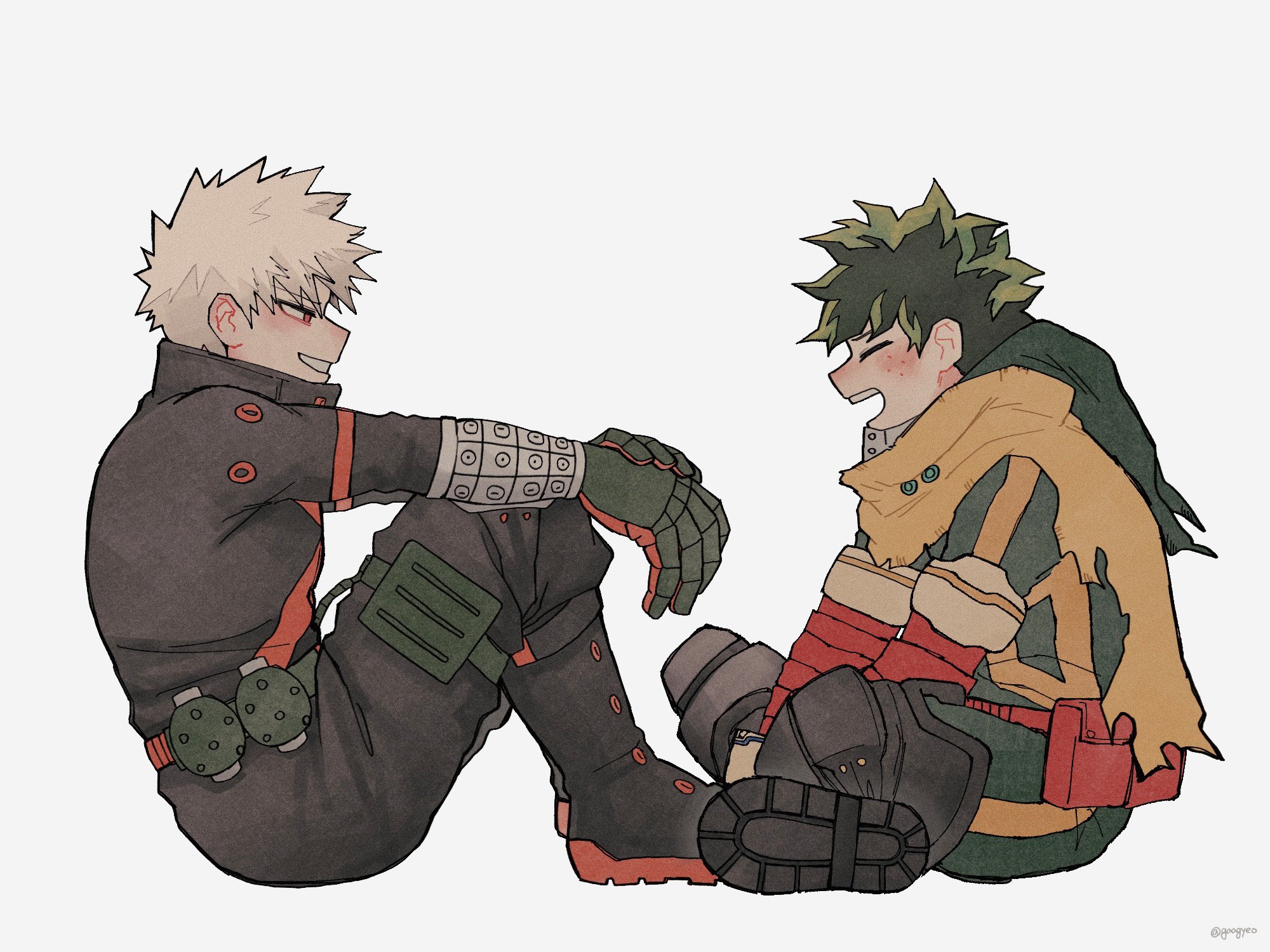 Safebooru - 2boys bakugou katsuki belt blonde hair blush boku no hero ...