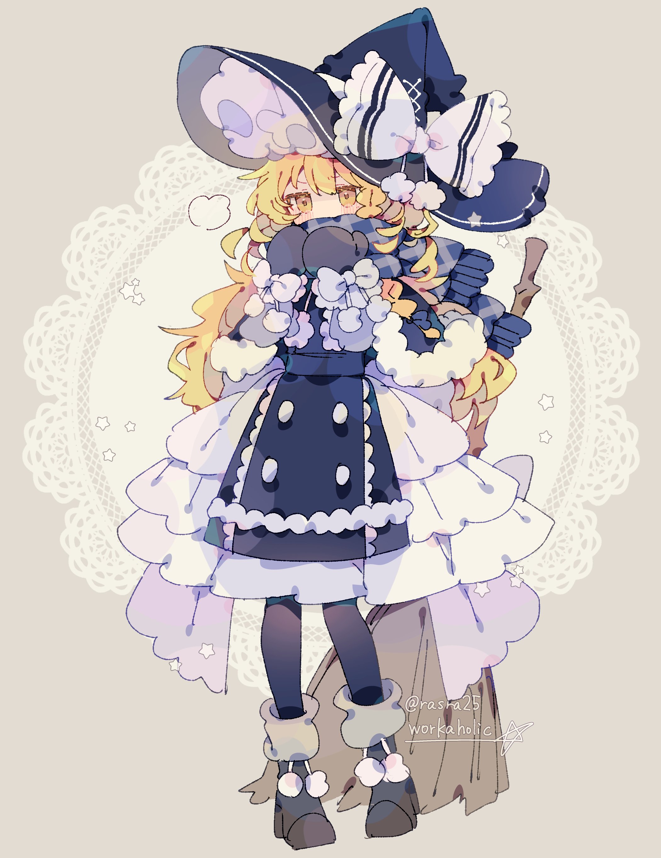 Safebooru - 1girl absurdres black capelet black footwear black hat black mittens black pantyhose ...