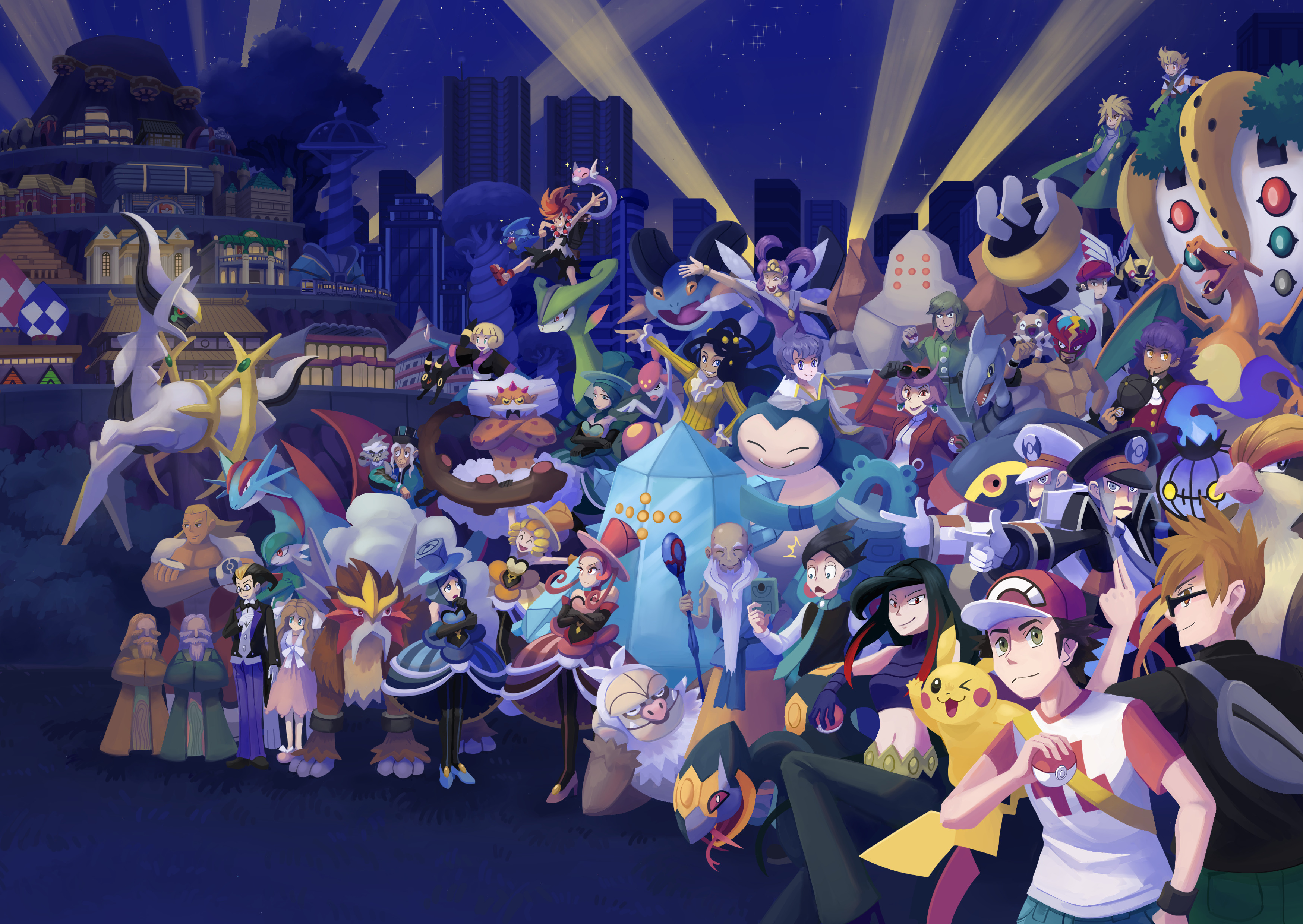 Safebooru - 6+boys 6+girls absurdres alternate color anabel (pokemon ...