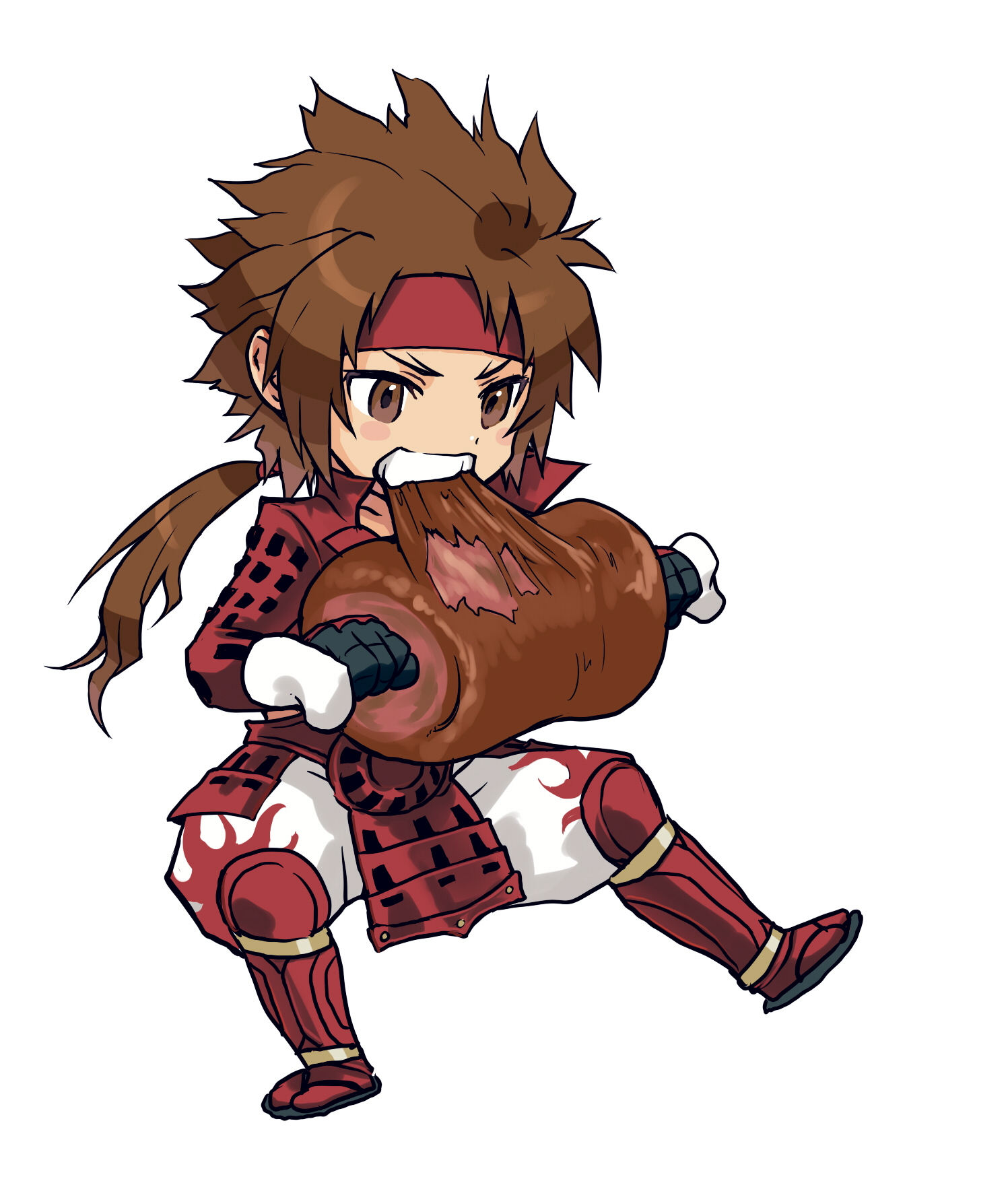 Safebooru - 1boy blush stickers boned meat brown eyes brown hair chibi ...