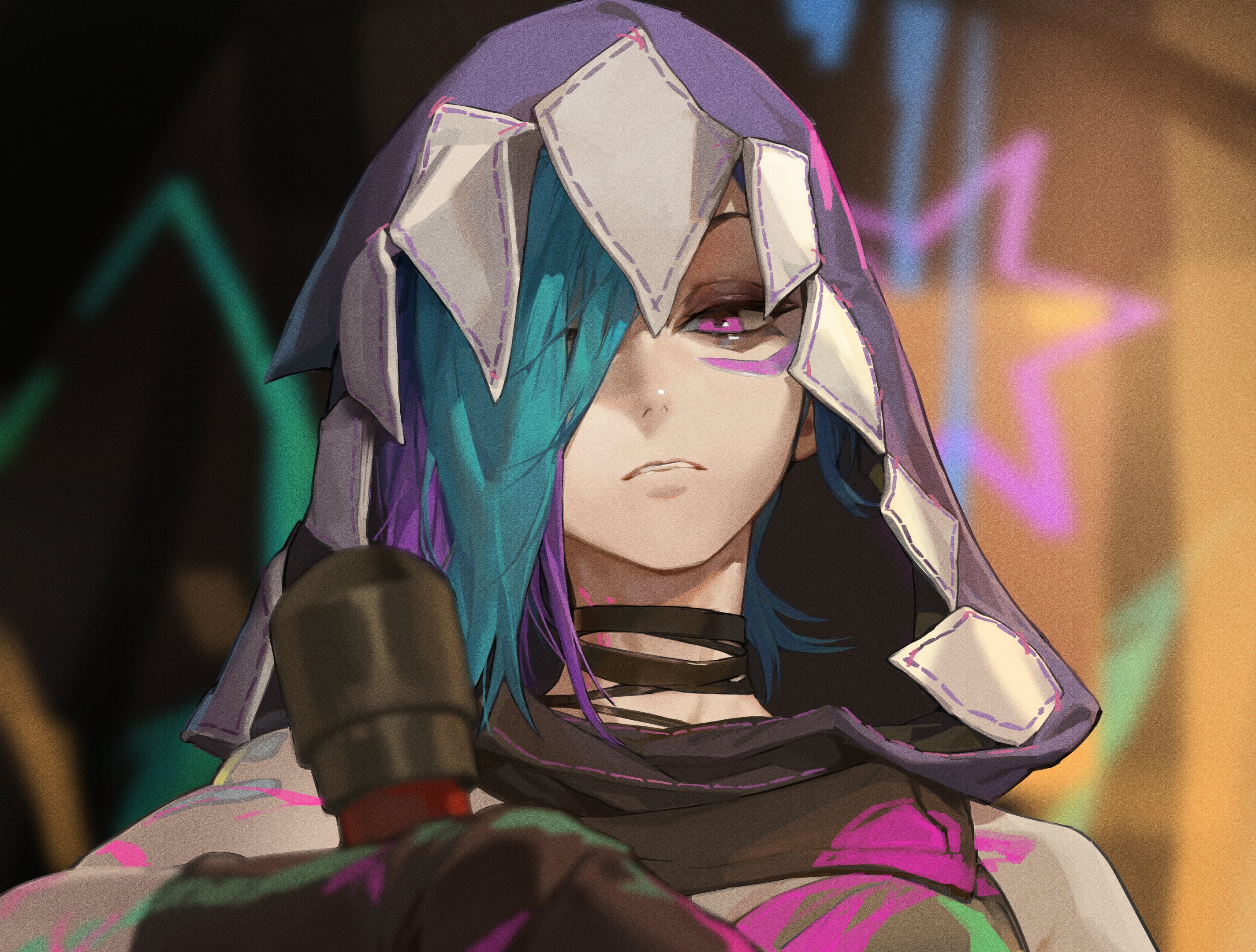 Safebooru - 1girl arcane: league of legends arcane jinx arm tattoo ...