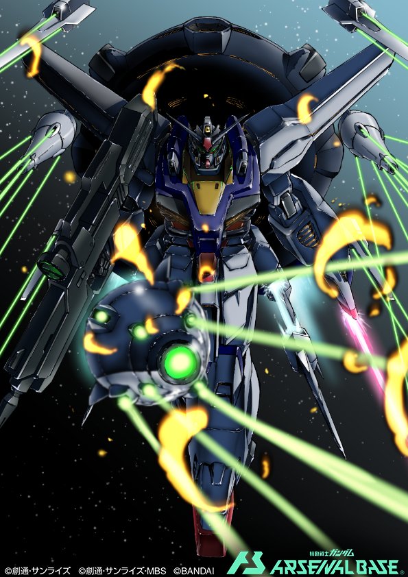 Safebooru - beam saber firing flying funnels (gundam) green eyes gun ...