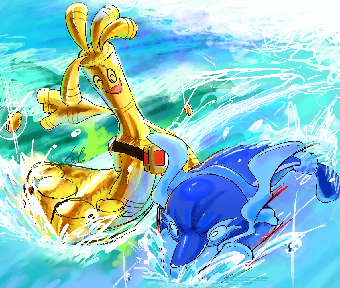 Safebooru - closed mouth coin colored sclera commentary request fang ...