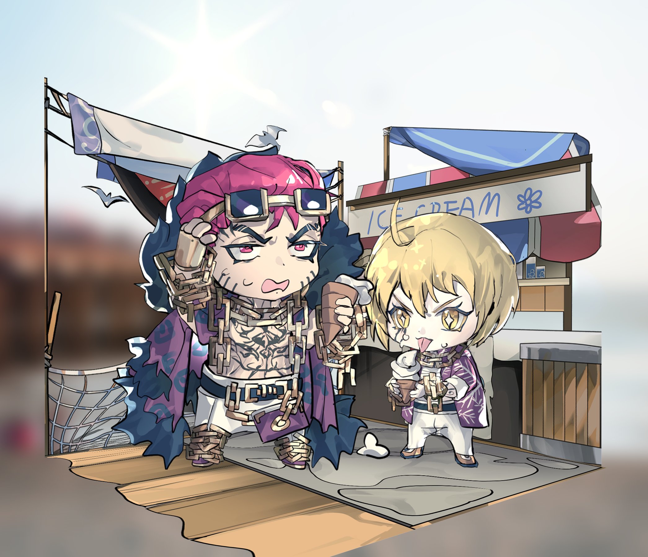 Safebooru - + + 1boy 1girl arm tattoo bandaged chest black fur blonde ...