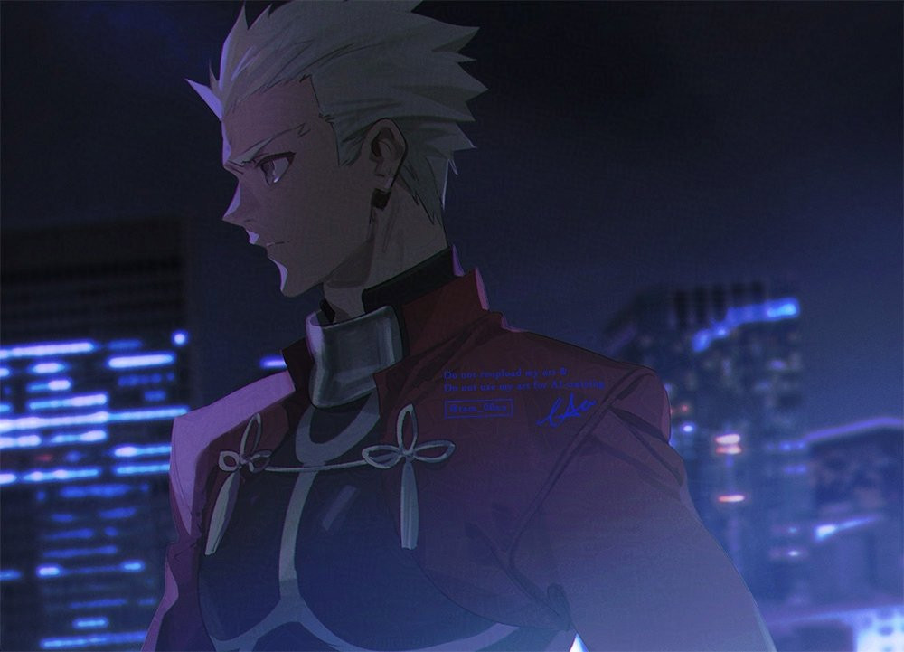 Safebooru - 1boy archer (fate) armor building dark-skinned male dark ...