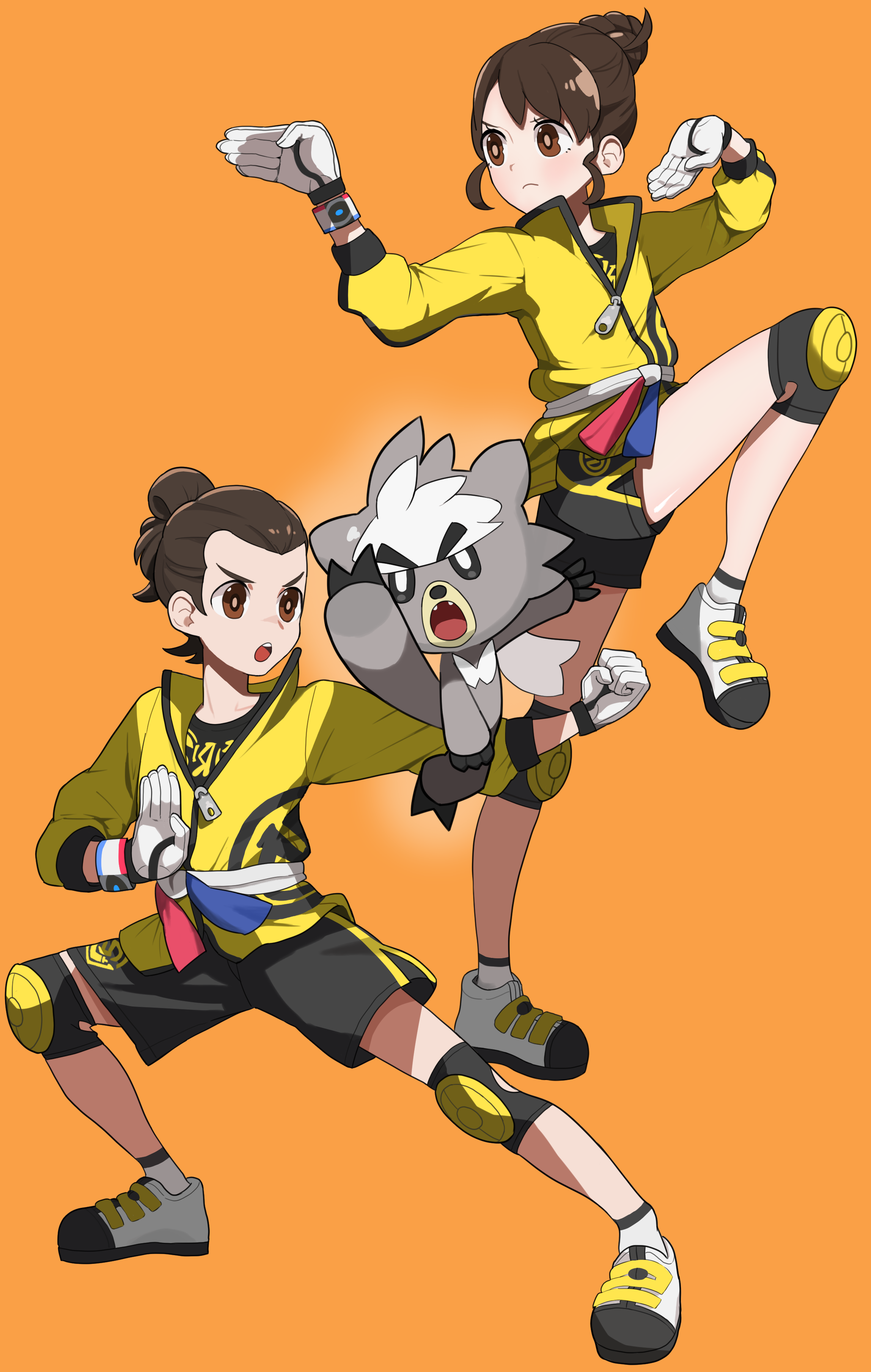 Safebooru - 1boy 1girl :o absurdres baeming bangs black shirt black ...