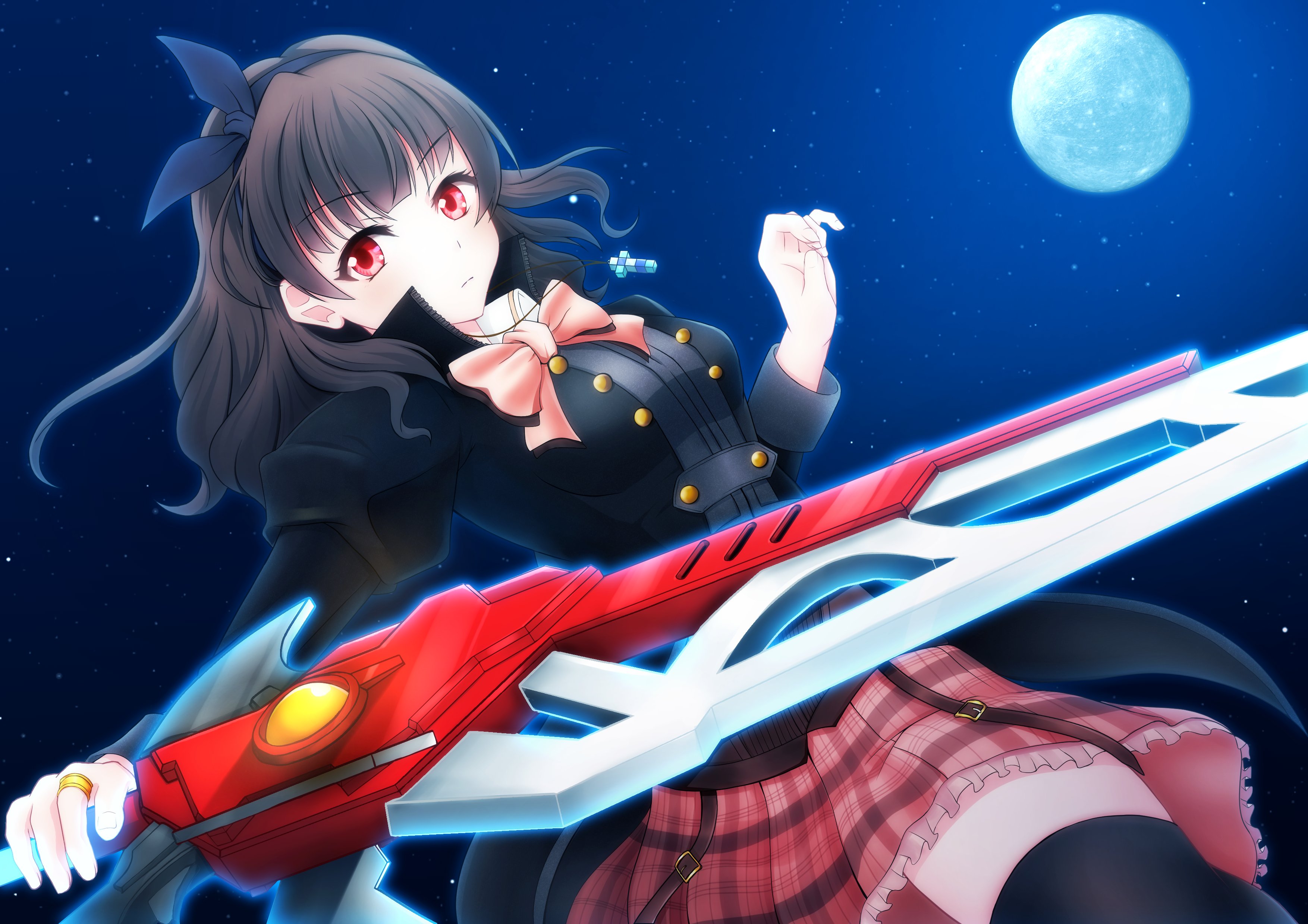 Safebooru - 1girl absurdres assault lily bangs belt belt buckle black hair black jacket black ...