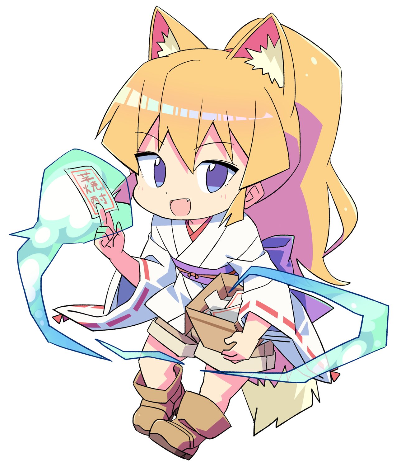 Safebooru - 1girl :d animal ear fluff animal ears bangs between fingers blonde hair blue eyes ...