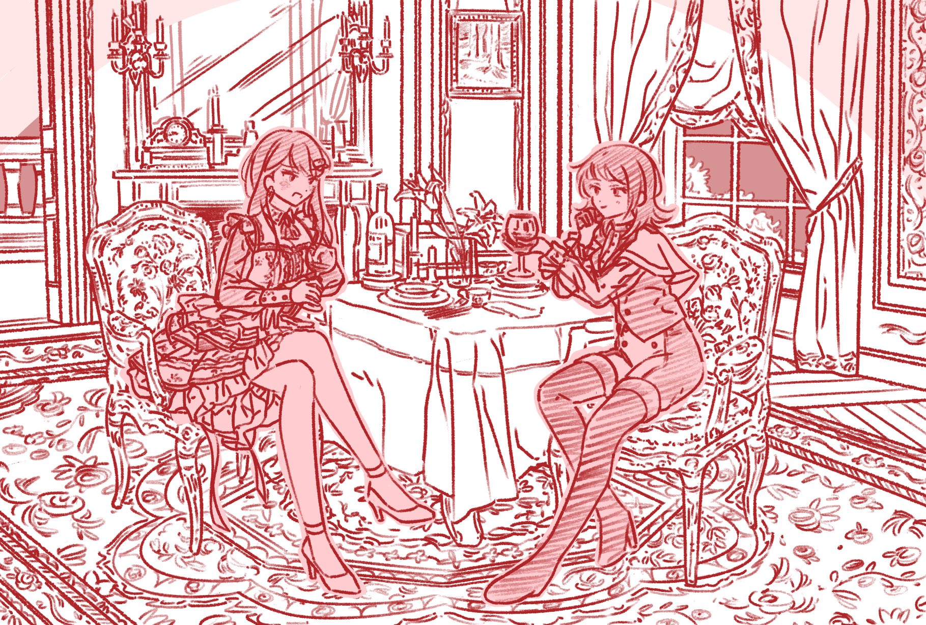 Safebooru - 2girls bang dream! bang dream! it's mygo!!!!! boots capelet carpet clock closed ...