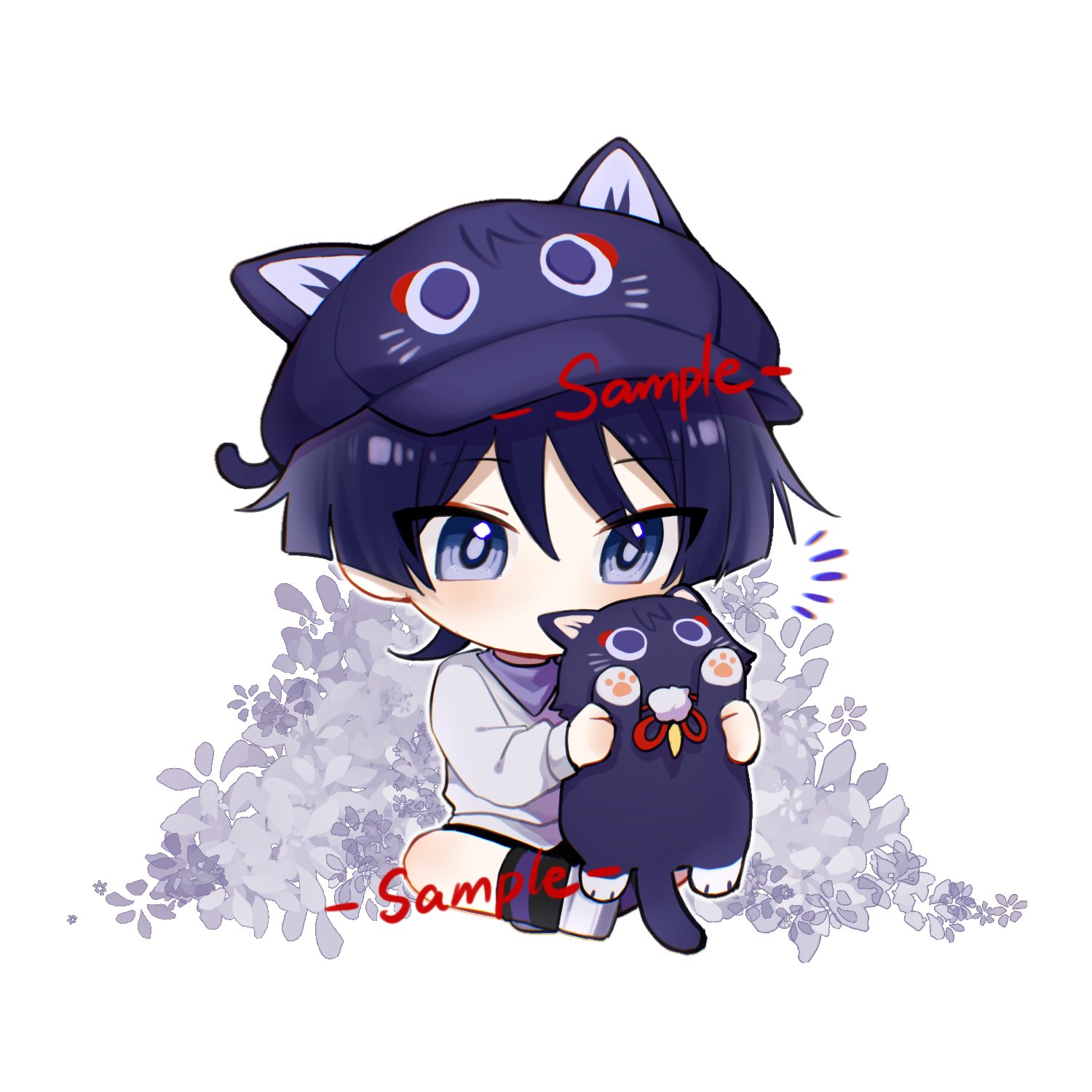 Safebooru - 1boy alternate costume animal animal hat animalization black shorts black socks ...