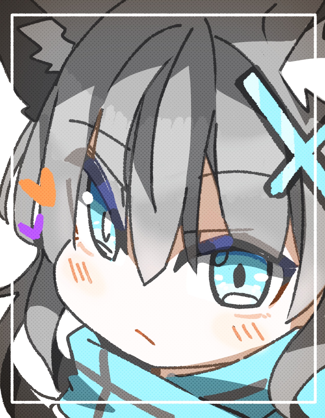 Safebooru - 1girl animal ears blue archive blue eyes blue scarf grey ...