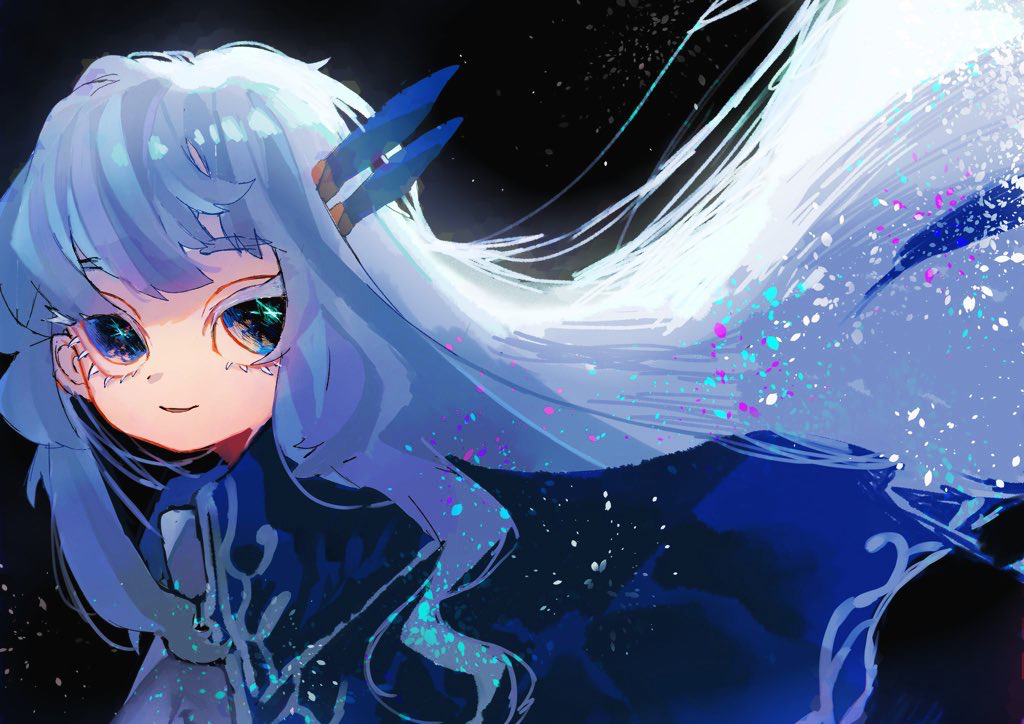 Safebooru - 1boy argalia (library of ruina) ascot black background blue ...