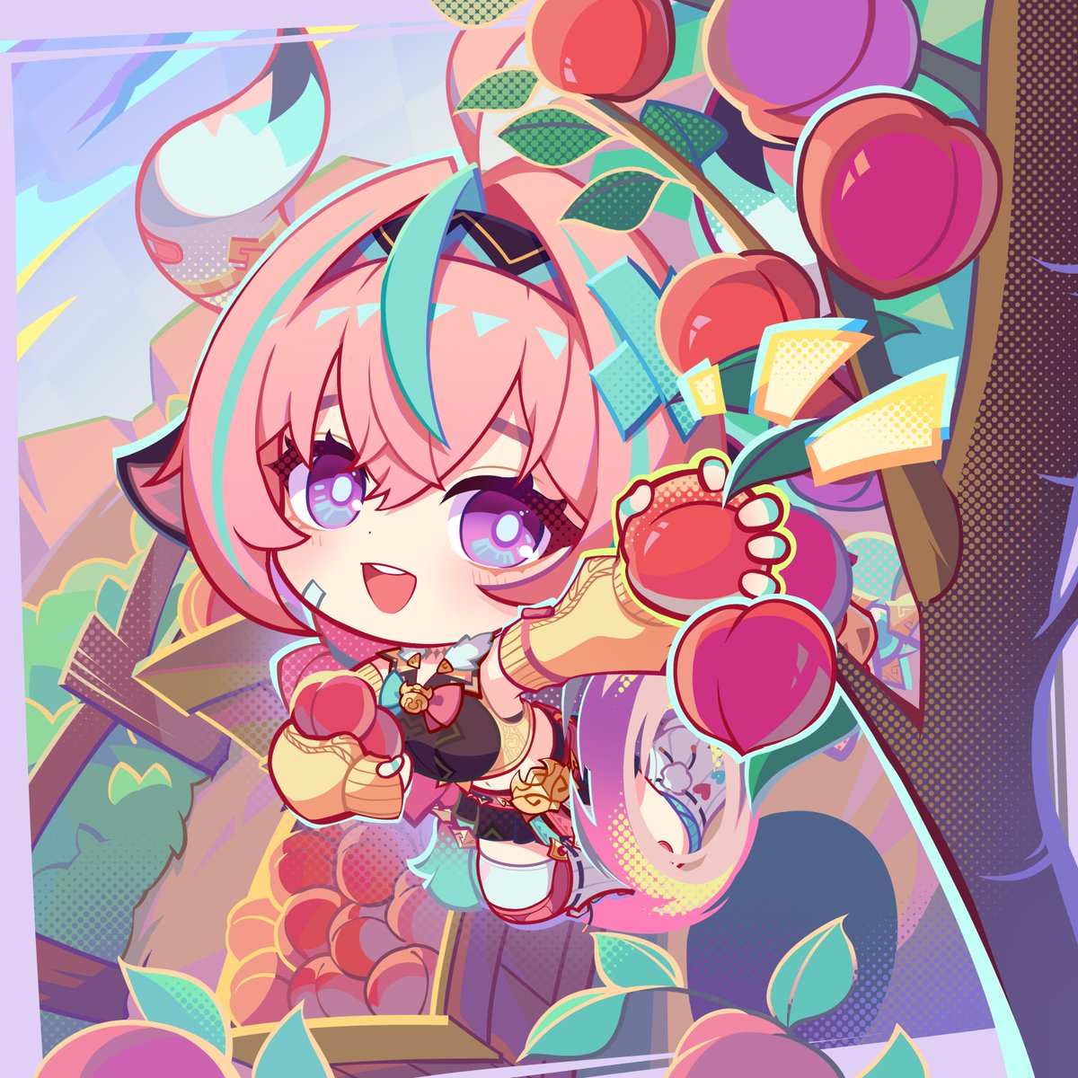 Safebooru - 1girl aqua hair belt black skirt blue pupils braid breasts ...