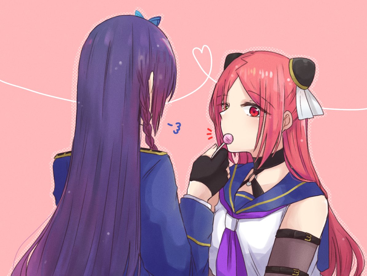 Safebooru - 2girls =3 arm at side arm belt assault lily belt belt buckle black belt black choker ...