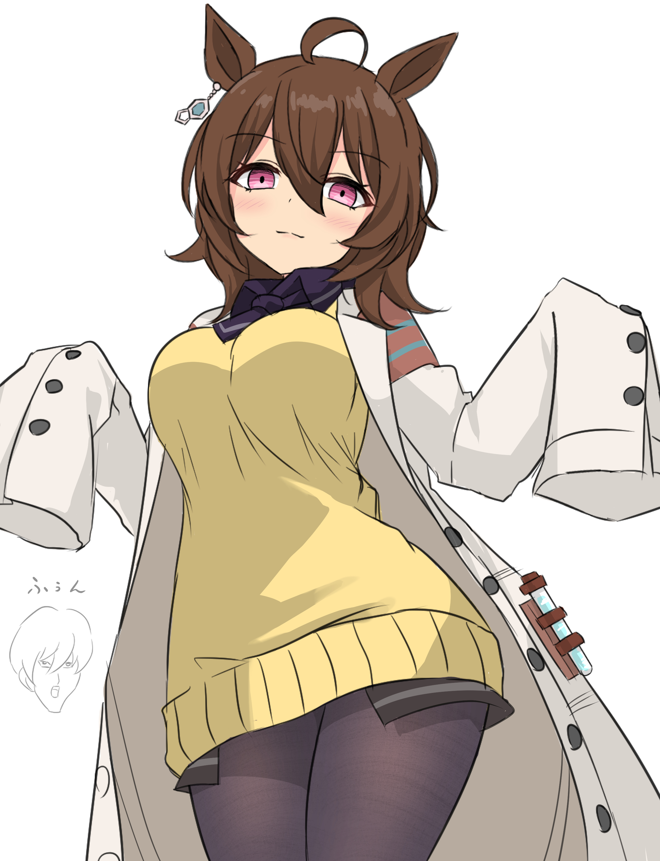 Safebooru - 1boy 1girl absurdres agnes tachyon (umamusume) ahoge animal ears black pantyhose ...