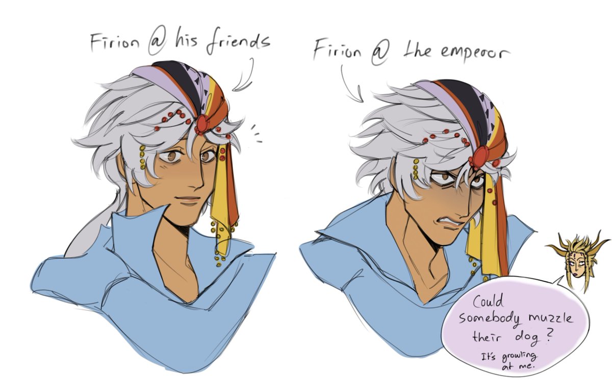 Safebooru - 2boys angry arrow (symbol) bandana blonde hair blue shirt ...