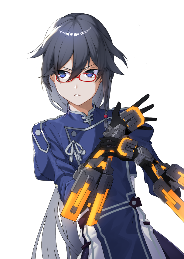 Safebooru - 1girl alternate hair length alternate hairstyle black gloves black hair blue eyes ...