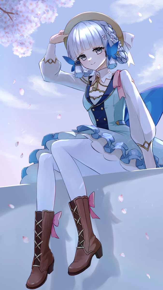 Safebooru - 1girl back bow blue bow blue dress blue eyes blue hair blunt bangs blunt tresses ...