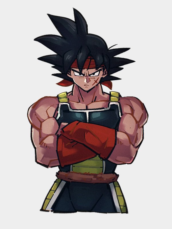 Safebooru - 1boy arm warmers bardock black hair crossed arms dragon ...