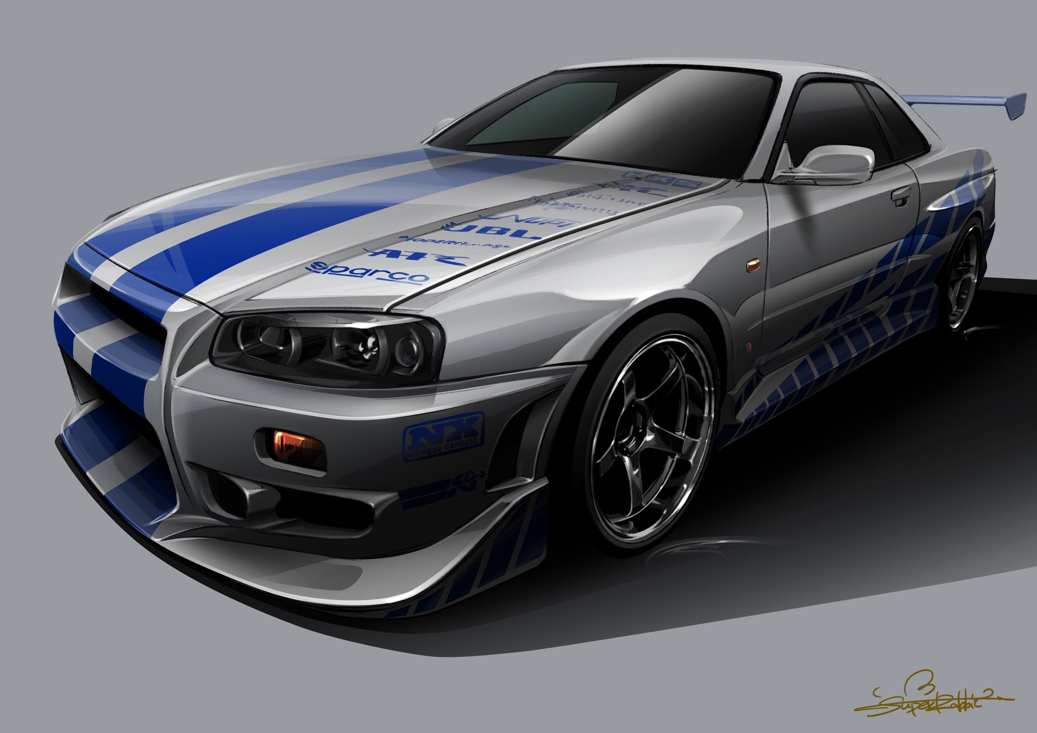 Safebooru - 2 fast 2 furious car grey background highres motor vehicle ...