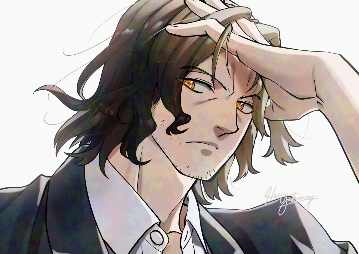 Safebooru - 1boy artist name beard stubble billy alfred black hair ...