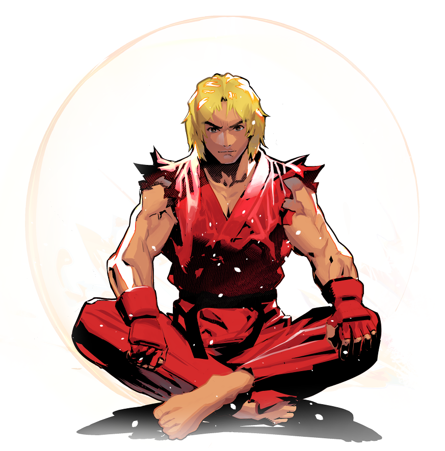 Safebooru - 1boy bare shoulders barefoot blonde hair closed mouth ...