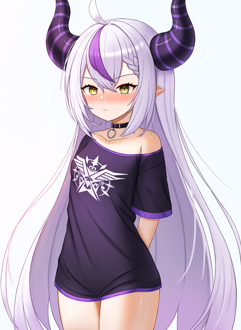 Safebooru - 1girl ahoge alternate costume bare shoulders black choker blush braid braided bangs ...
