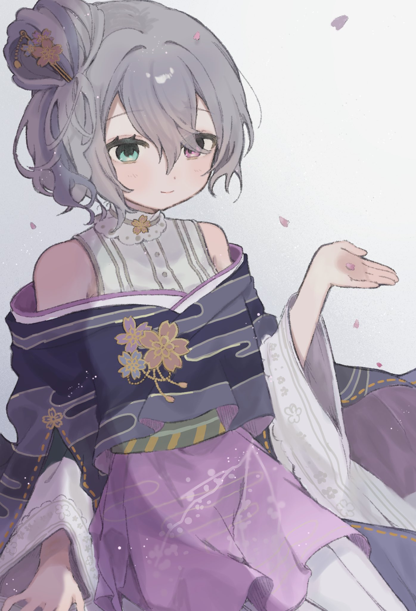 Safebooru - 1girl 25-ji miku 25-ji nightcord de. (project sekai) blush cherry blossoms closed ...