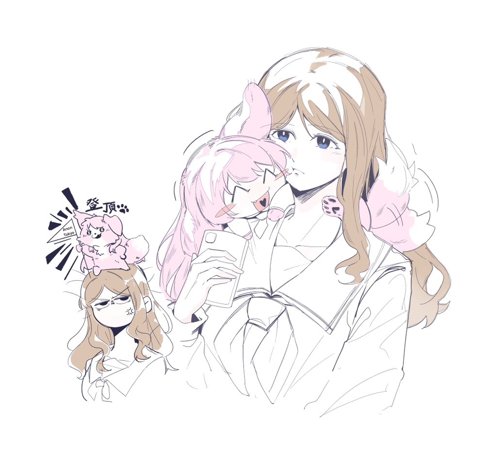 Safebooru - 1girl anger vein animalization anon tokyo (bang dream ...