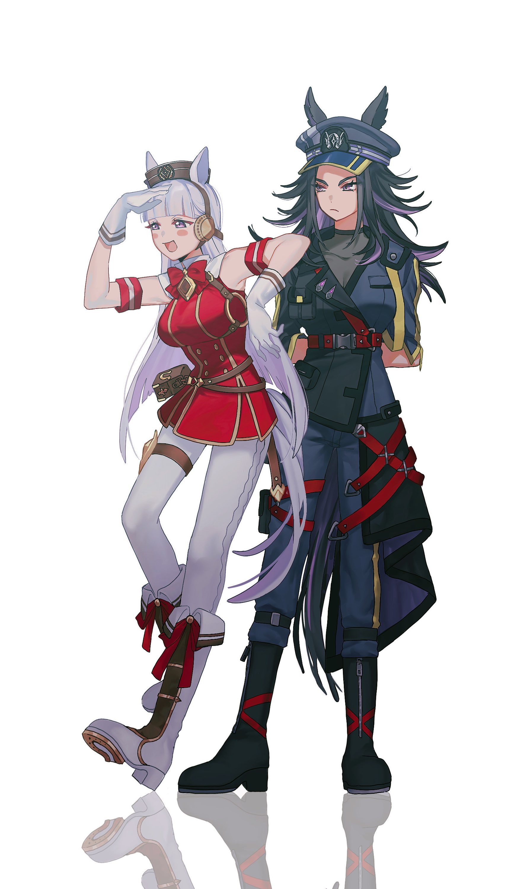 Safebooru - 2girls absurdres animal ears arm on another's shoulder ...