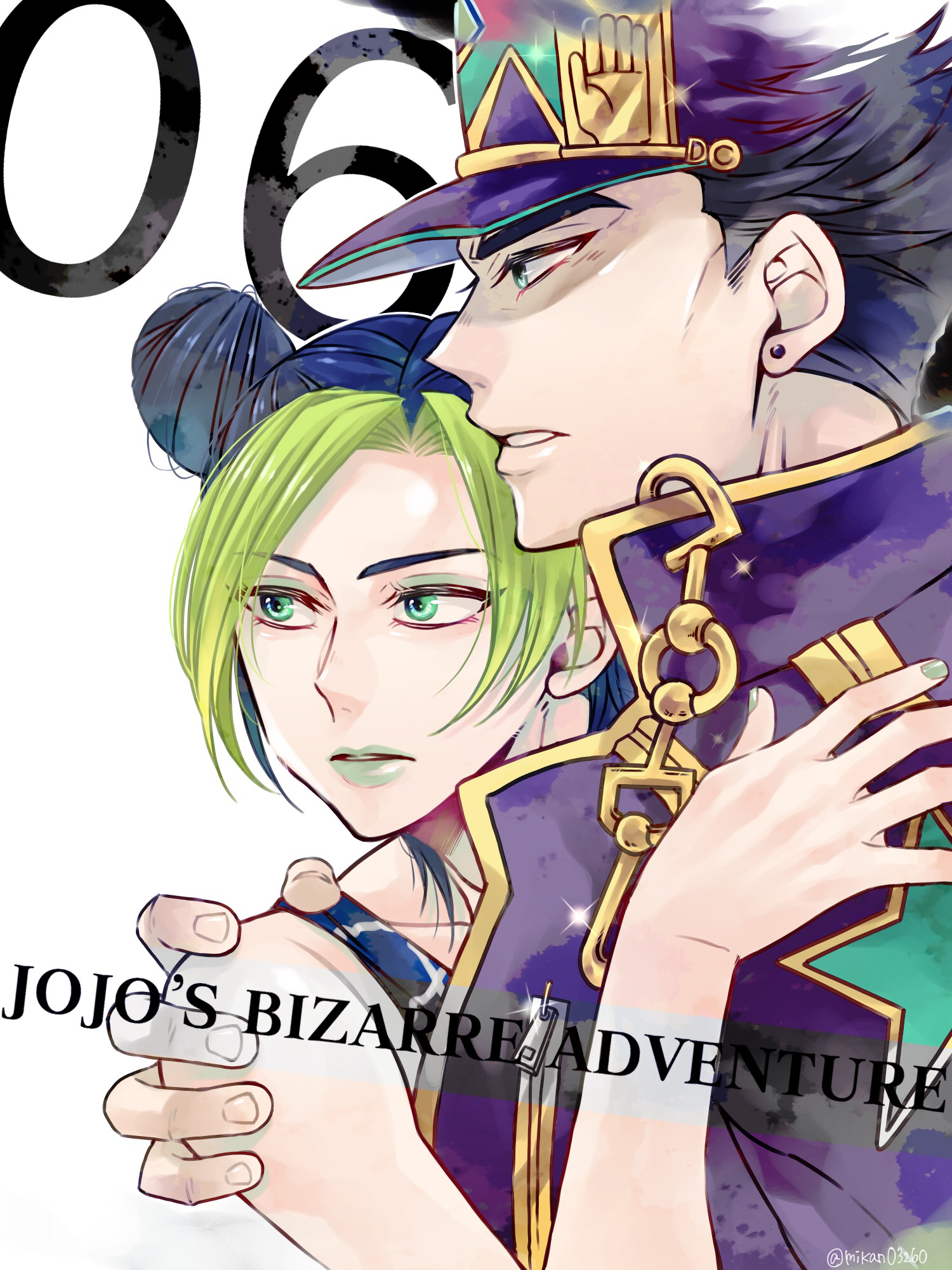 Safebooru - 1boy 1girl black hair blue eyes chain cone hair bun father ...
