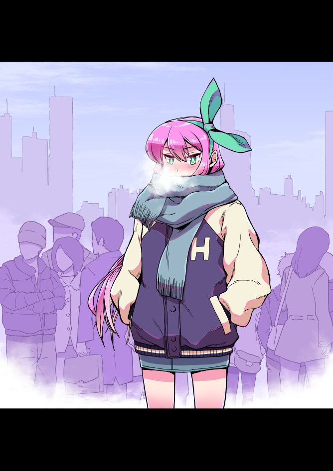 Safebooru 3boys 3girls Alternate Costume Aubrey Omori Blue Coat 9494