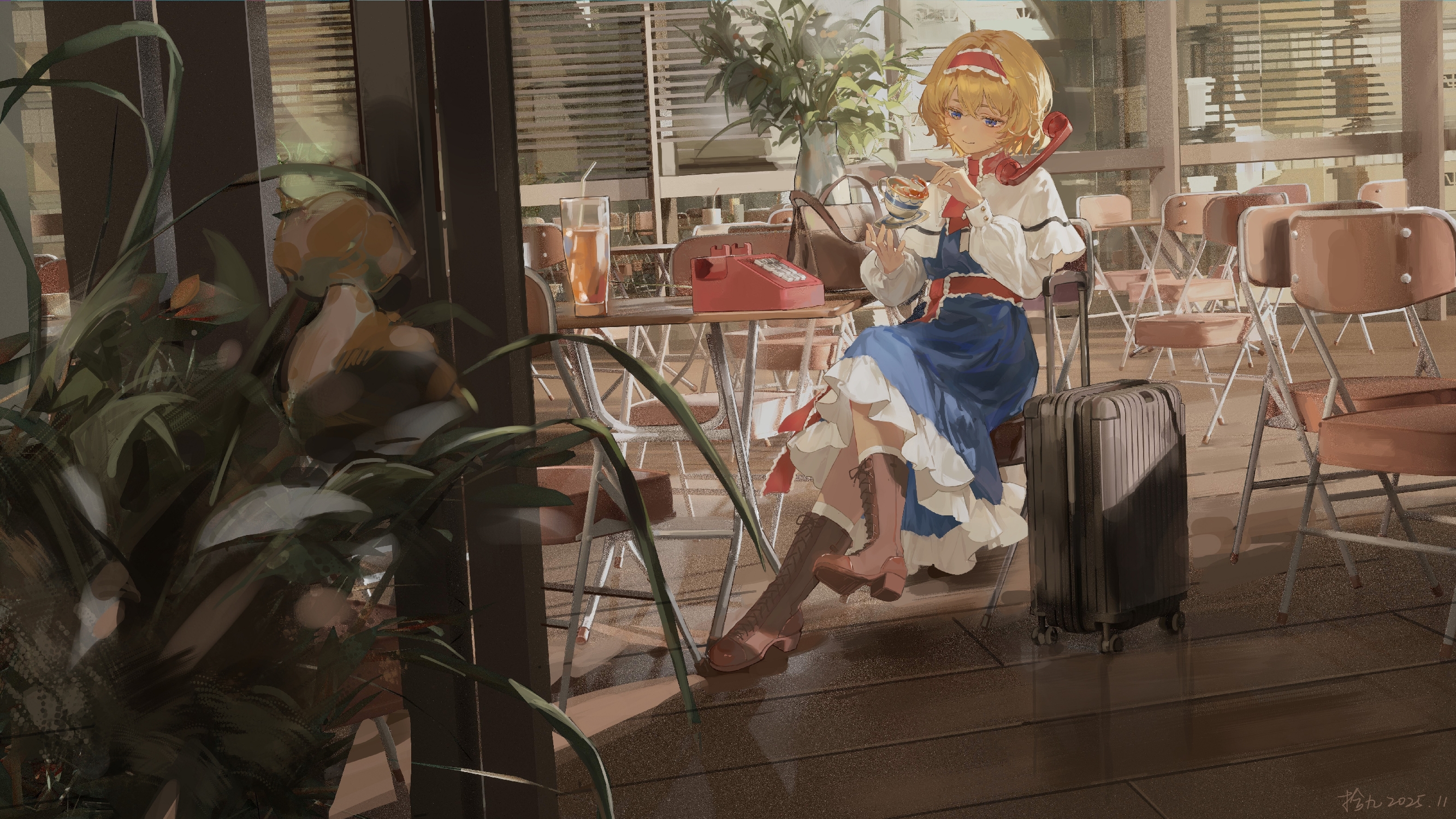 Safebooru - 1girl alice margatroid blonde hair blue eyes boots capelet ...