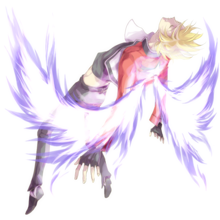 Safebooru - 1boy black footwear black gloves black shirt blonde hair bomber jacket closed eyes ...