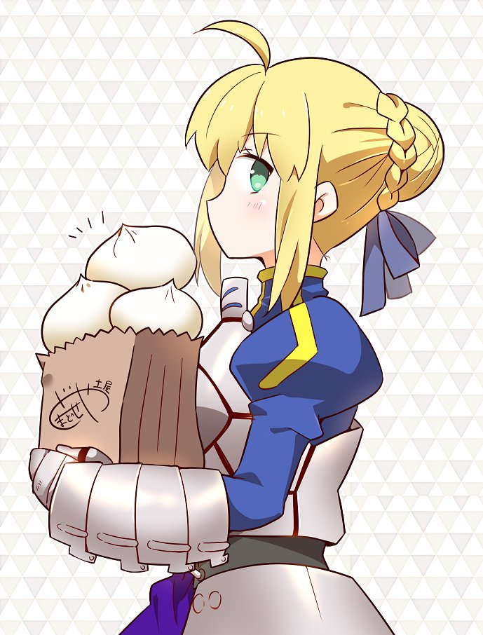 Safebooru - ahoge armor armored dress artoria pendragon (fate) bag ...