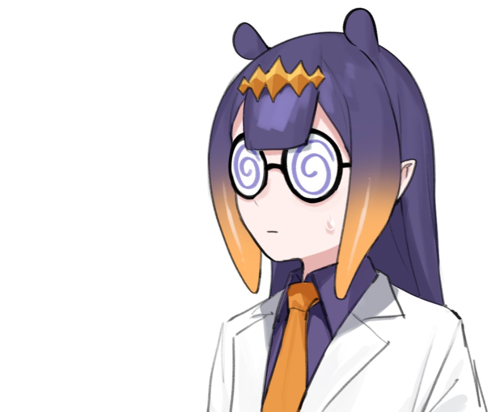 Safebooru - 1girl blunt bangs coke-bottle glasses dasdokter glasses ...
