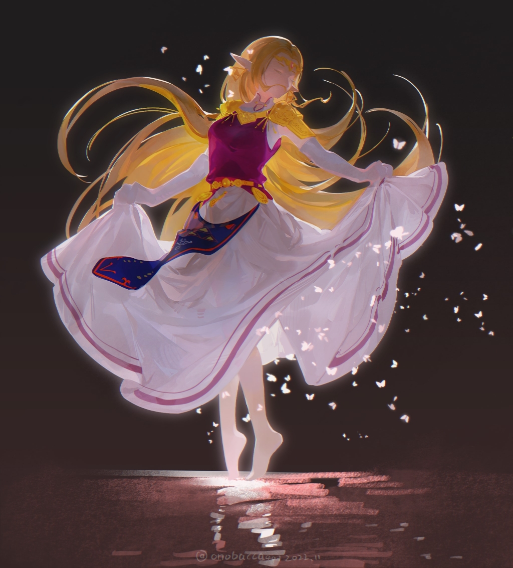 Safebooru - 1girl apron armor blonde hair bug butterfly circlet closed ...