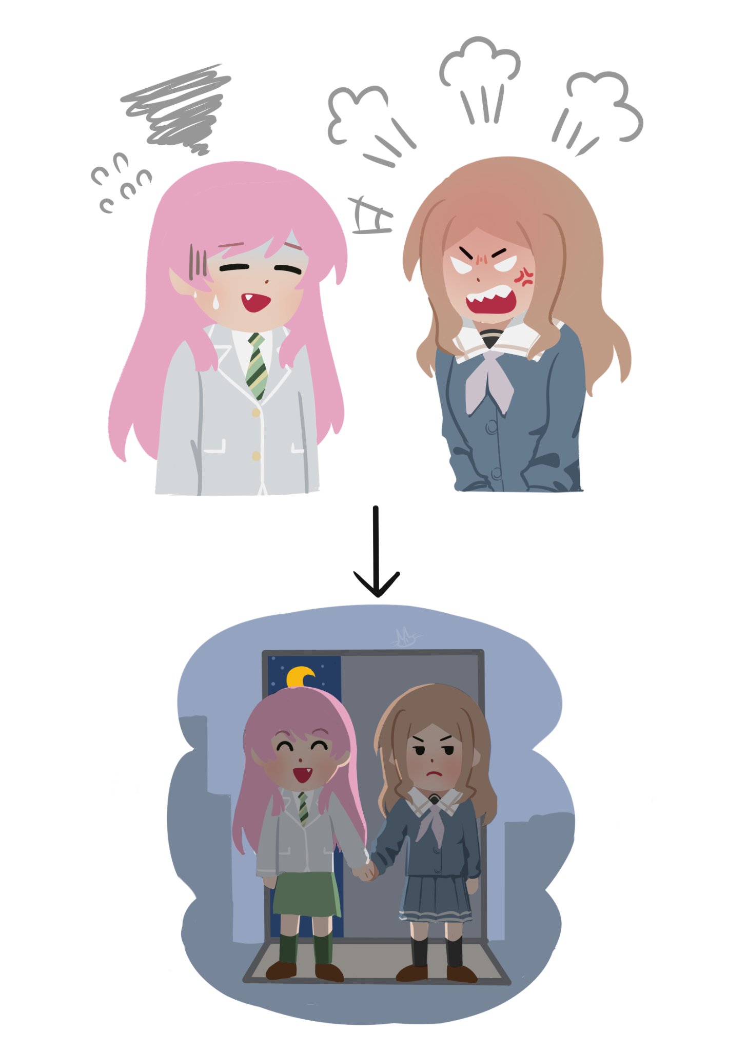 Safebooru - 2girls angry bang dream! bang dream! it's mygo!!!!! blue ...