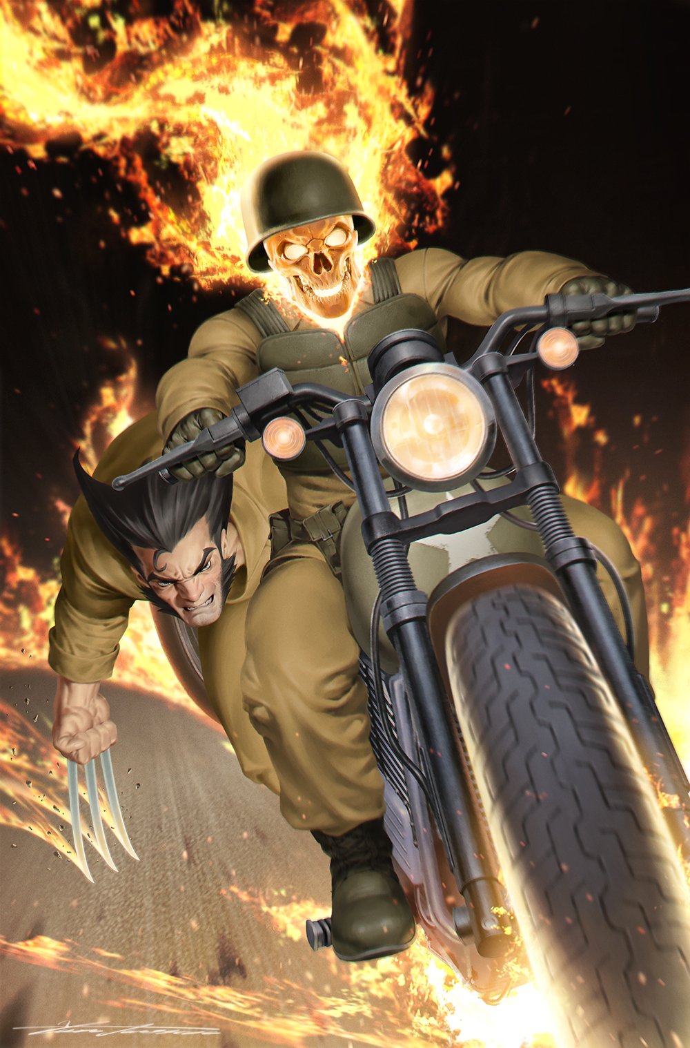 Safebooru - 2boys black hair blurry blurry background boots claw ...