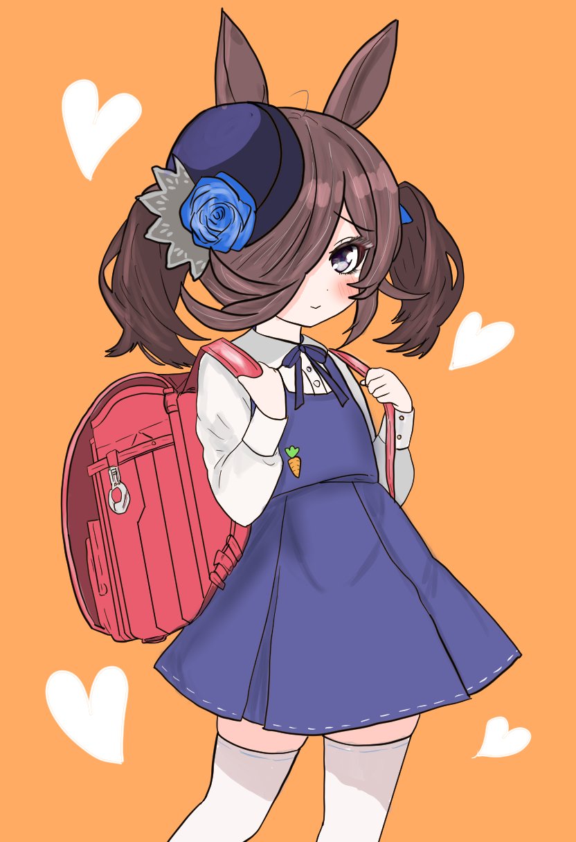 Safebooru - aged down alternate hairstyle animal ears backpack bag blue ...