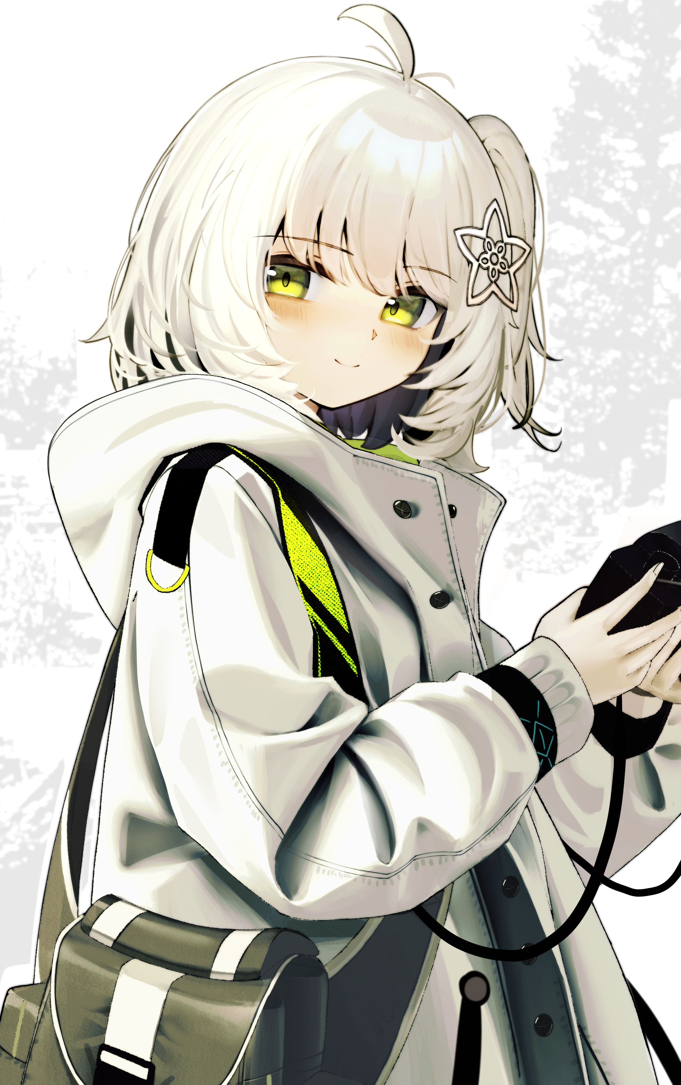 Safebooru - 1girl absurdres ahoge arknights bag blush camera commentary ...