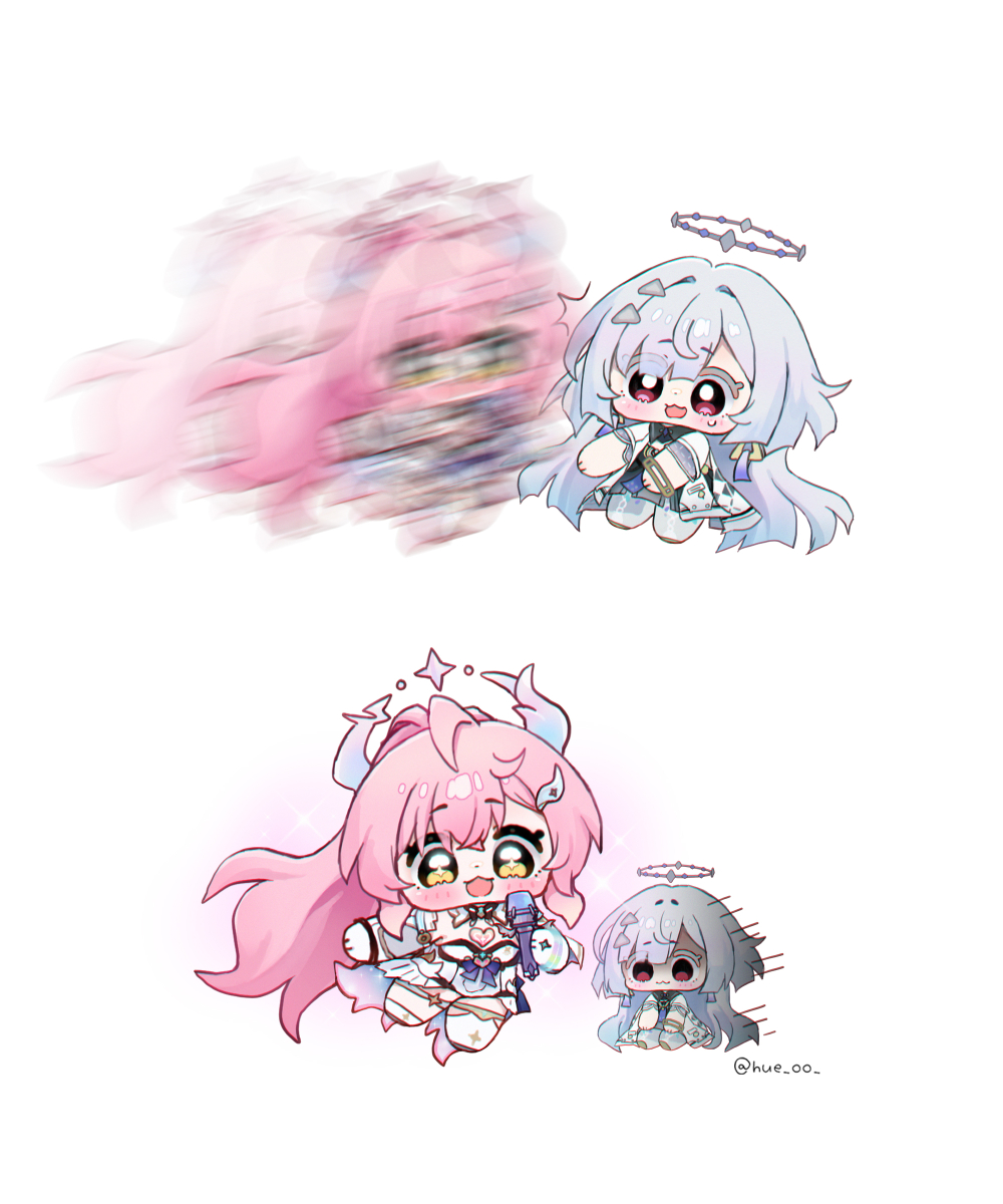 Safebooru - 2girls :3 :d aemeath (wuthering waves) ahoge blunt bangs ...