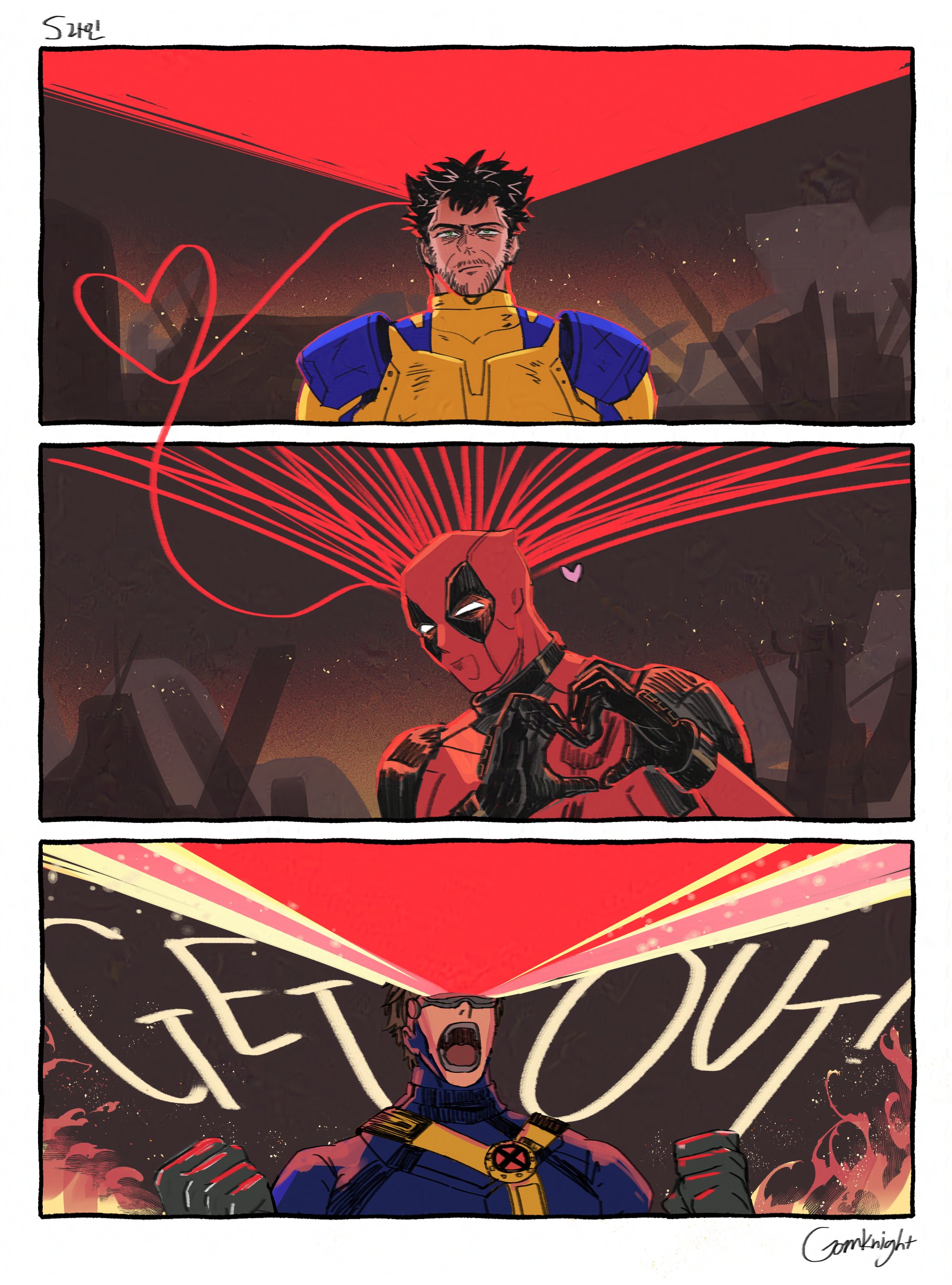 Safebooru - 3boys absurdres beard black hair bodysuit commentary ...