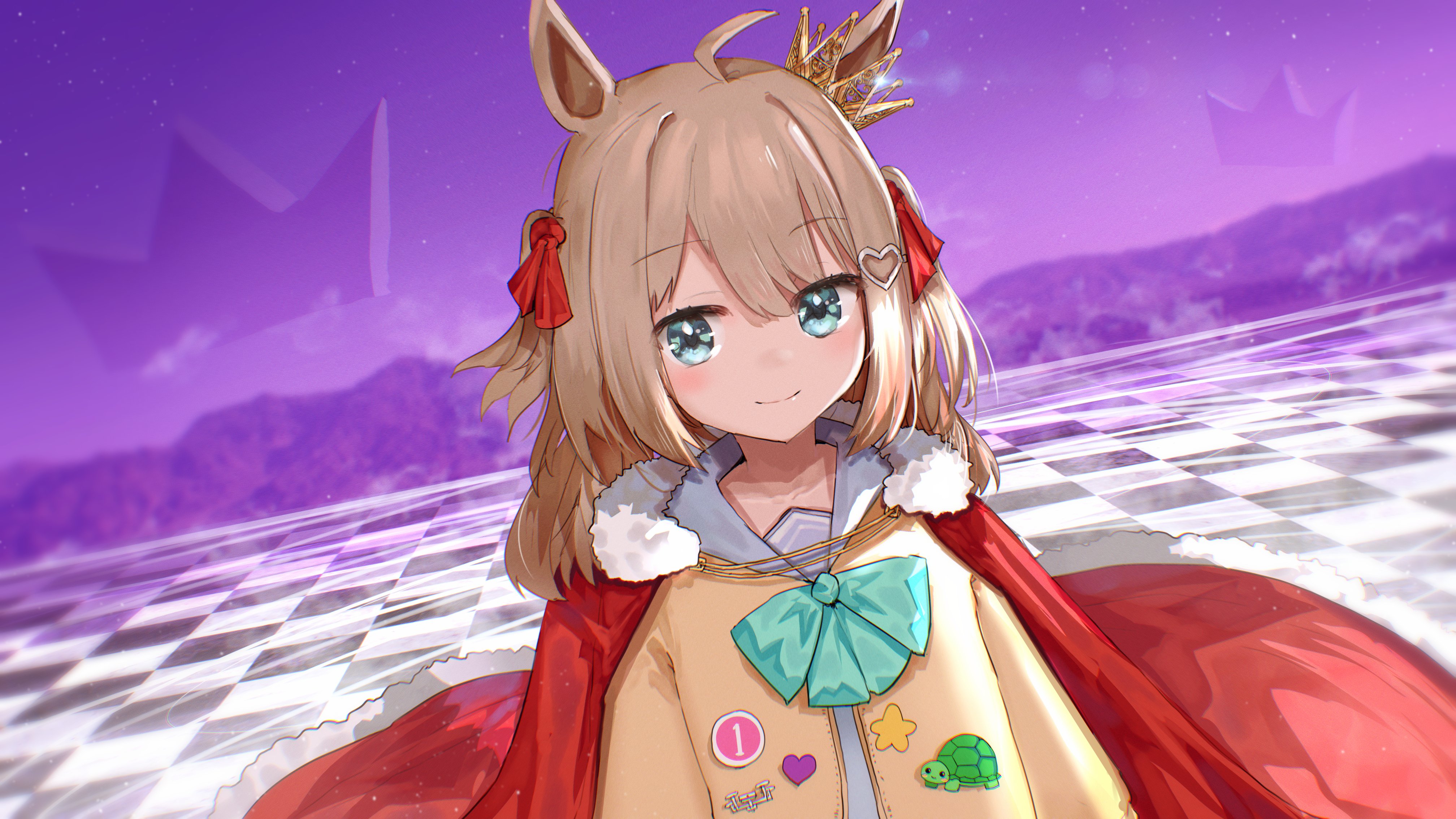 Safebooru - 1girl absurdres advarcher animal ears aqua bow aqua bowtie ...