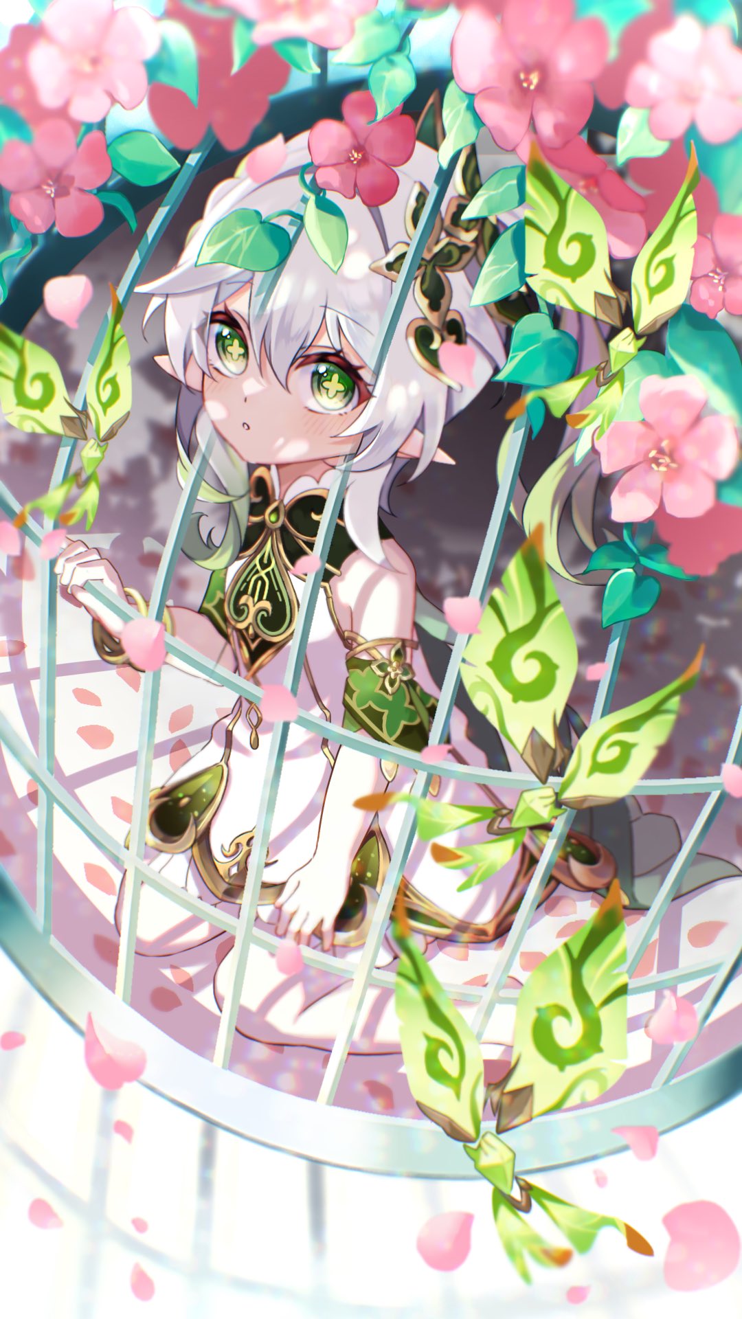 Safebooru - 1girl birdcage blush cage chino 0830 tr female child flower ...