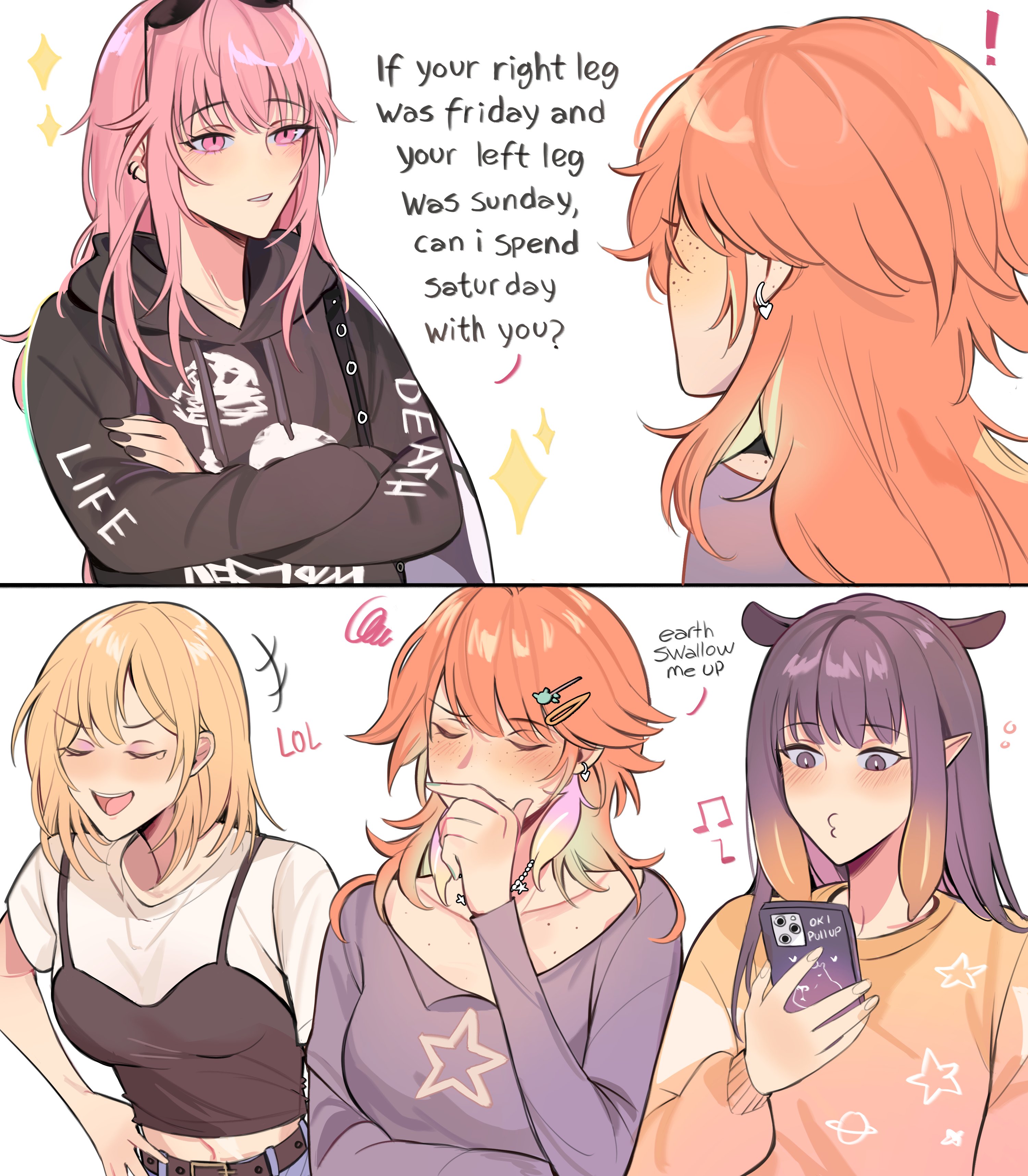 Safebooru - absurdres alternate costume amlichan black nails blonde hair blush bob cut breasts ...